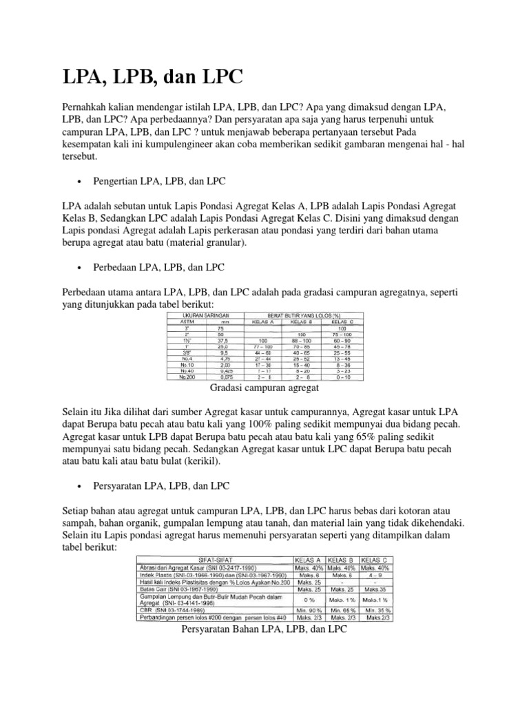Lpa, LPB, Dan LPC | PDF