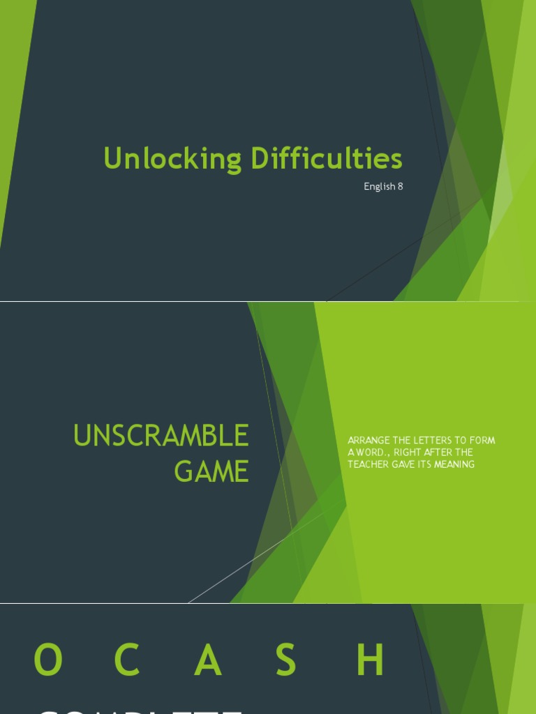 Unlocking Difficulties June 10 | PDF