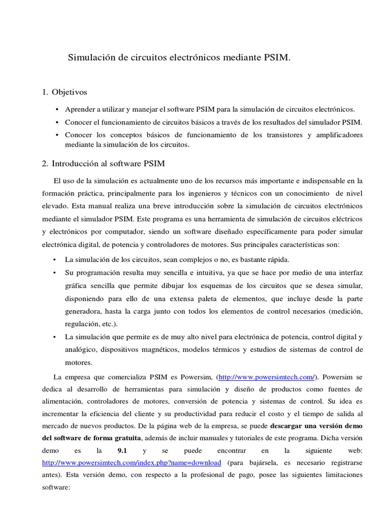 Manual Psim | PDF | Rectificador | Software