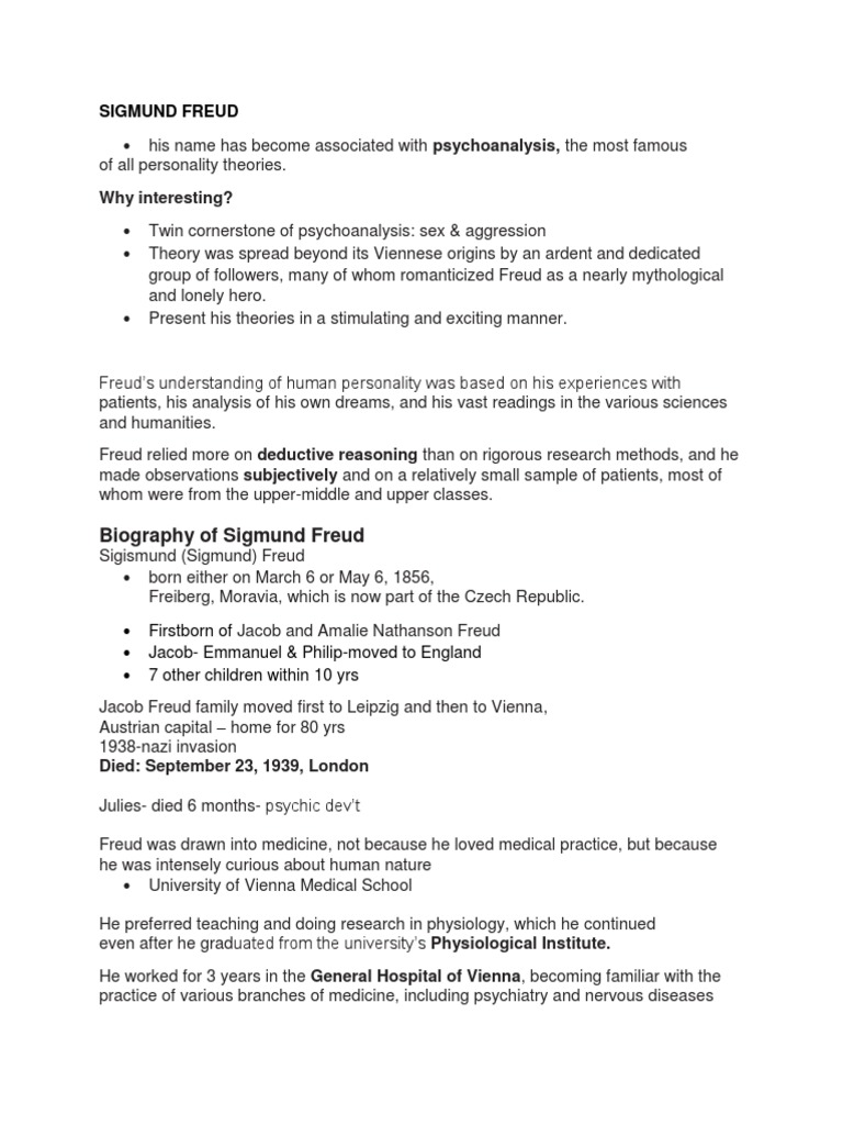 Why Interesting?: Sigmund Freud | PDF | Id | Sigmund Freud