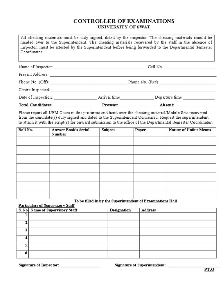 Inspection Report Proforma | PDF | Career & Growth | Technology ...