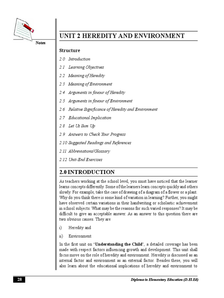 Heredity And Environment