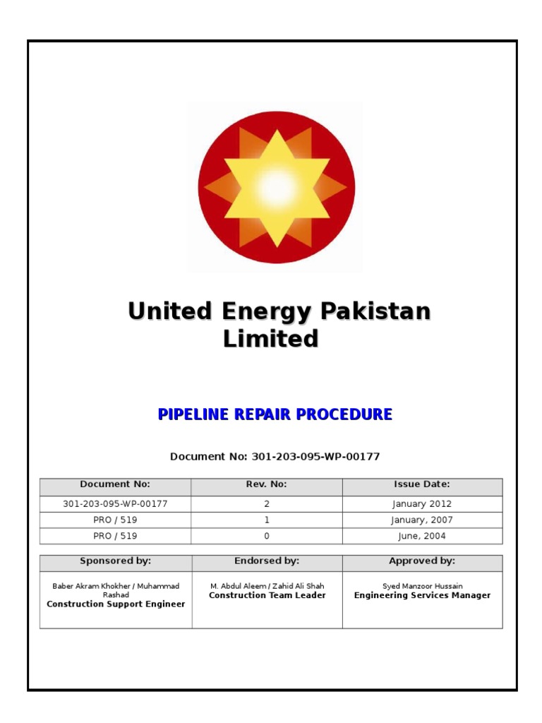 United Energy Pakistan Limited | PDF | Pipeline Transport | Pipe (Fluid ...