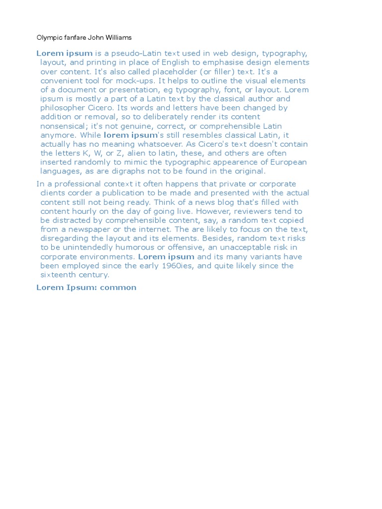 Lorem Ipsum Is A Pseudo-Latin Text Used in Web Design, Typography | PDF