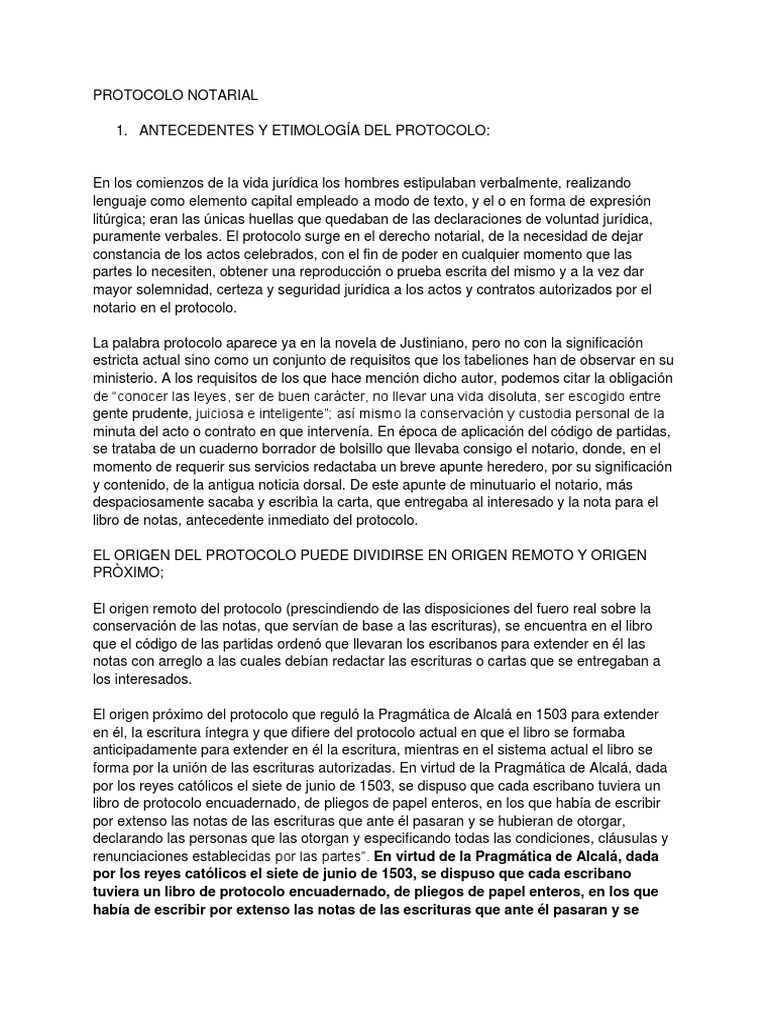 Protocolo Notarial | PDF | Información del gobierno | Instituciones ...