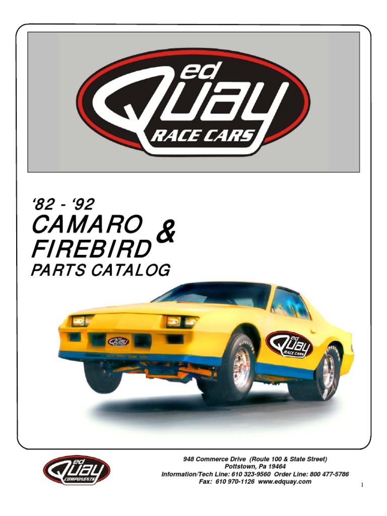 Ed Quay '82-'92 Camaro/Firebird Parts Catalog | PDF | Pipe (Fluid ...