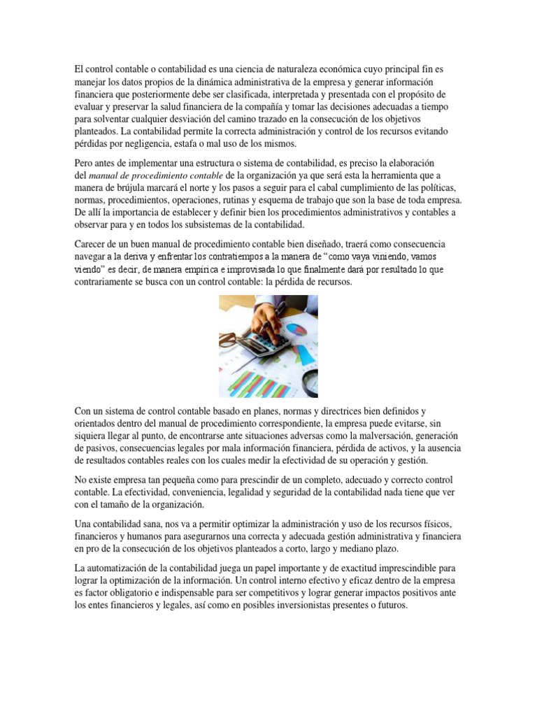 Control Contable | PDF | Contabilidad | Business