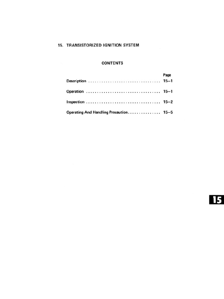 15 - Transistorized Ignition System | PDF