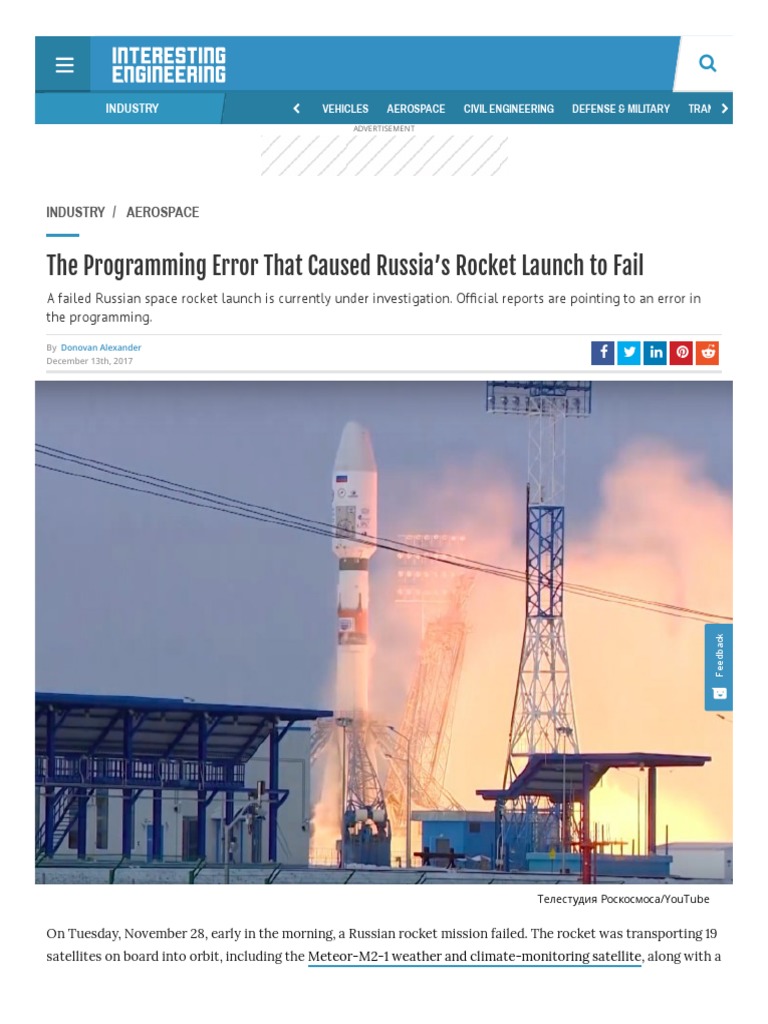 Interestingengineering Com The Programming Error That Caused Russias ...