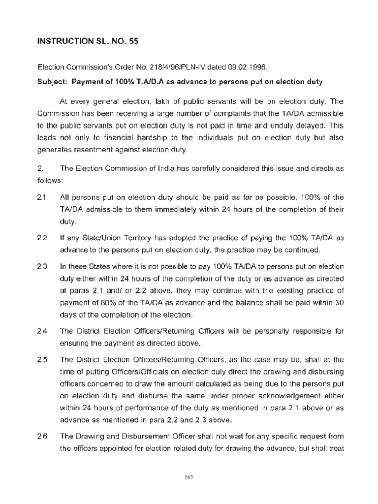 Circulars - Instruction 55 | PDF