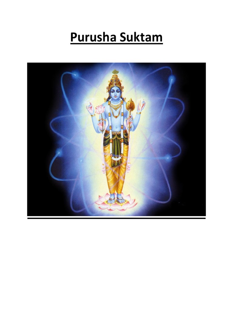 Purusha Suktam Translation and Commentary PDF | PDF | Hindu Philosophy ...
