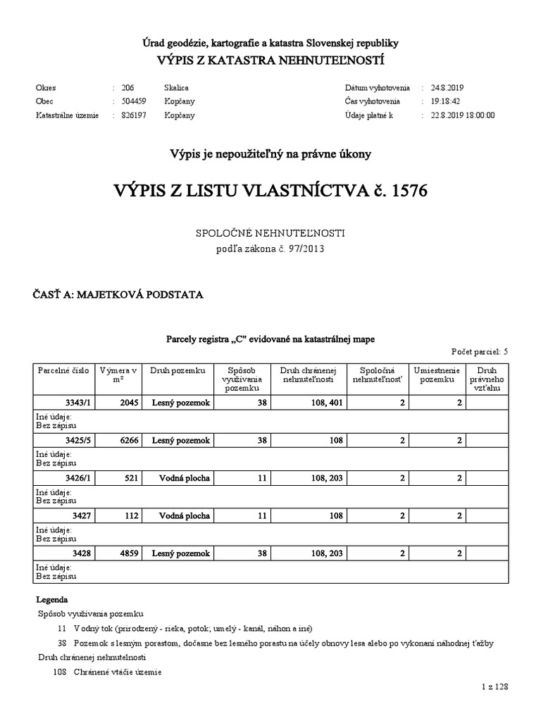 List Vlastnictva 1576 | PDF List Vlastnictva 1576 | PDF