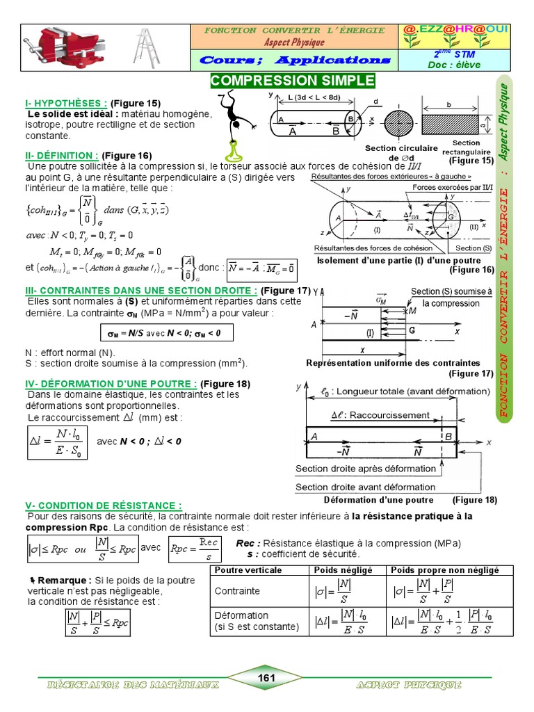 RDM Compression Cours | Download Free PDF | Résistance des matériaux ...