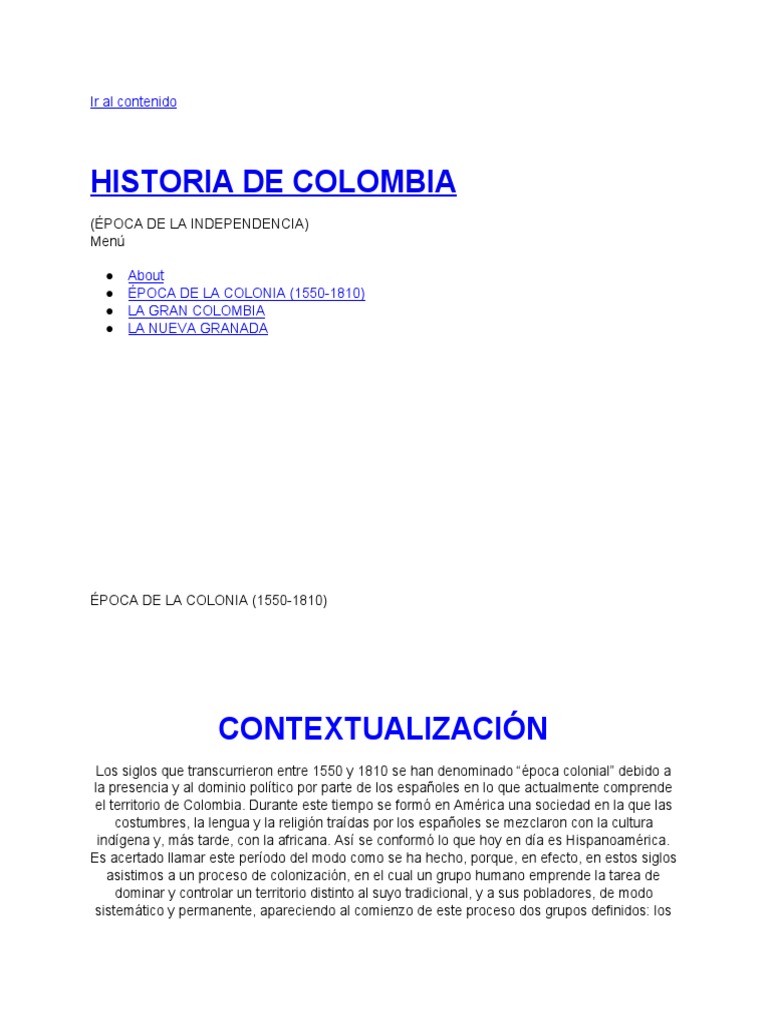 Época Colonial en Colombia | PDF | Colonialismo | España
