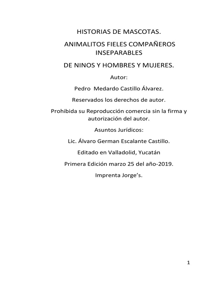 Las Mascotas Compañeros Fieles en La Vida1 | PDF | Gatos | Perros