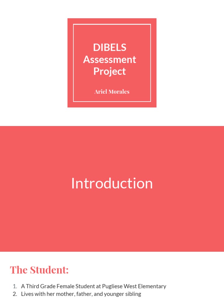 DIBELS Assessment for 3rd Grader | PDF | Reading Comprehension ...