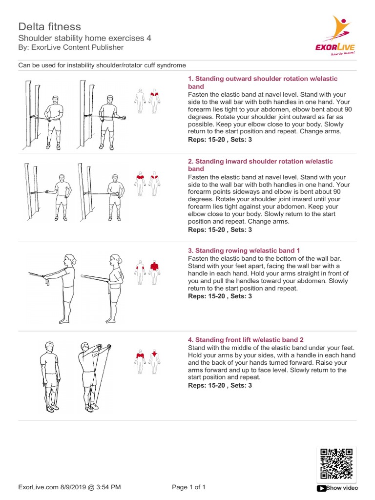 Home Exercises for Shoulder Stability Using an Elastic Band: Outward ...