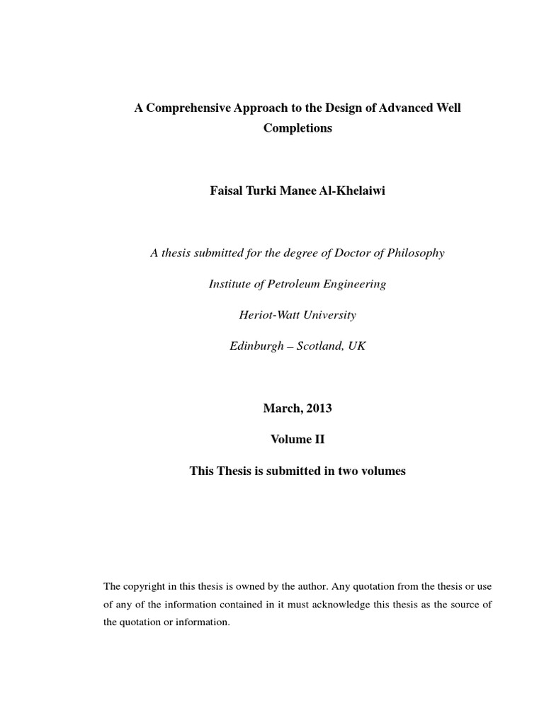 A Comprehensive Approach To The Design of Advanced Well Completions PDF ...