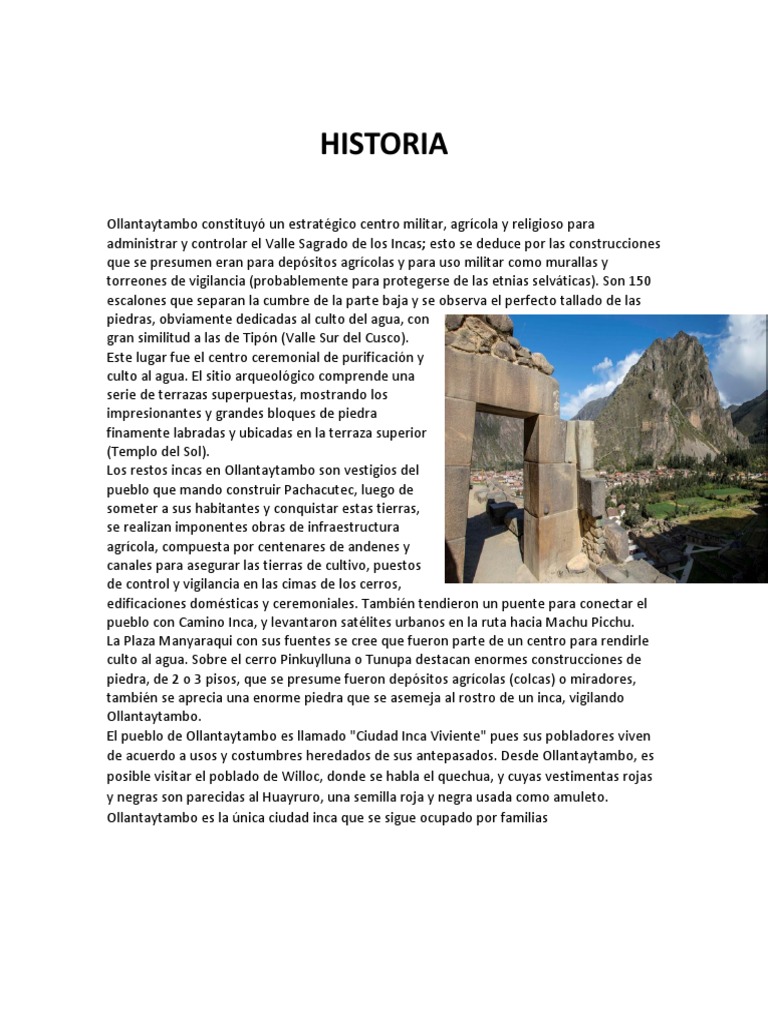 De Ollantaytambo | PDF | Religión y creencia