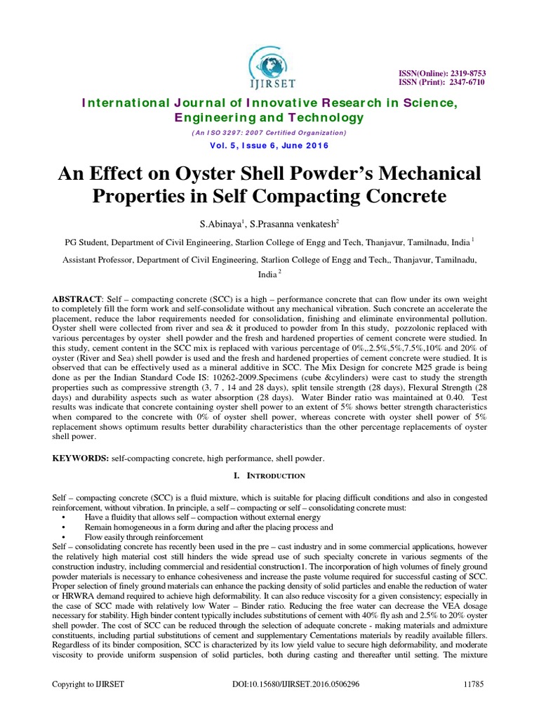 296 - Oyster Shell Powder | PDF | Concrete | Construction Aggregate