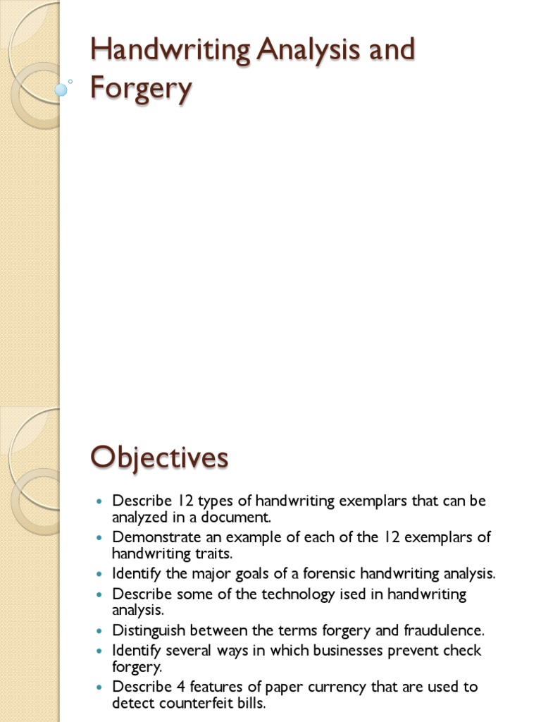 Handwriting Analysis Forgery Counterfeiting | PDF | Writing