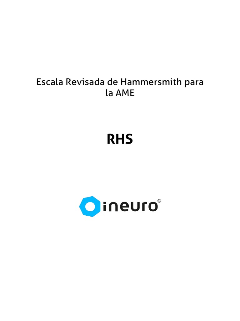 Escala Revisada de Hammersmith para La Ame PDF | PDF | Traducciones ...