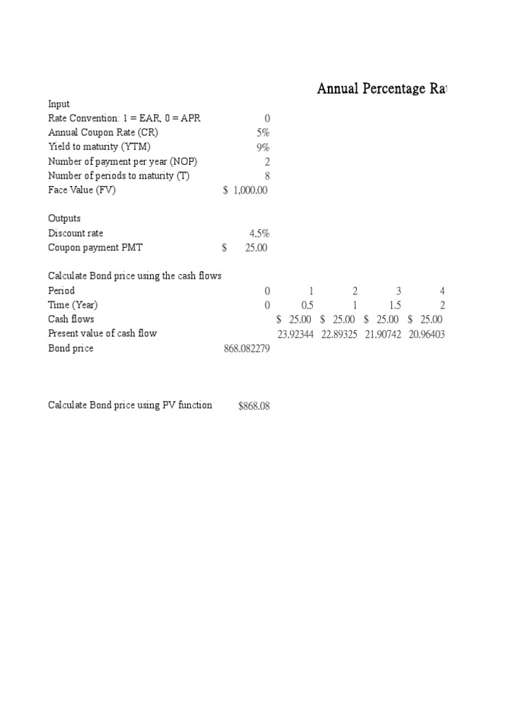 Bond Pricing Pdf Bond Duration Bonds Finance