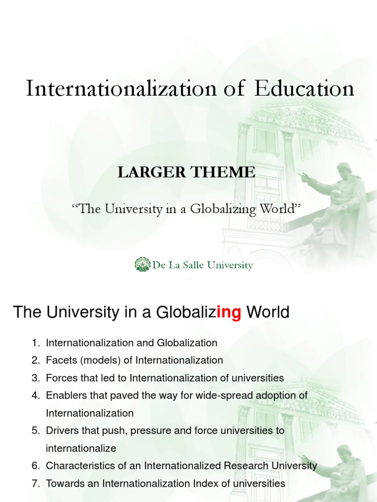 Internationalization of Education | PDF | University | Interdisciplinarity