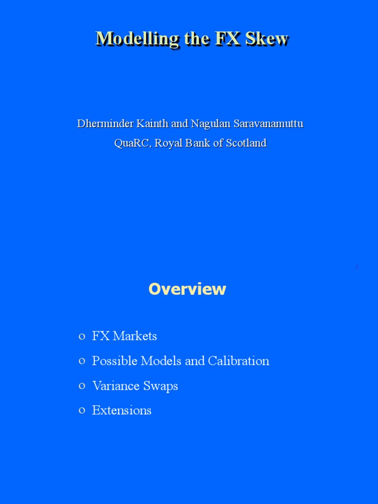 Modelling The FX Skew Modelling The FX Skew | PDF | Volatility (Finance ...