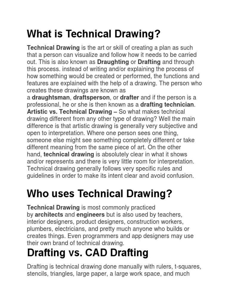 What Is Technical Drawing | PDF | Technical Drawing | Engineering