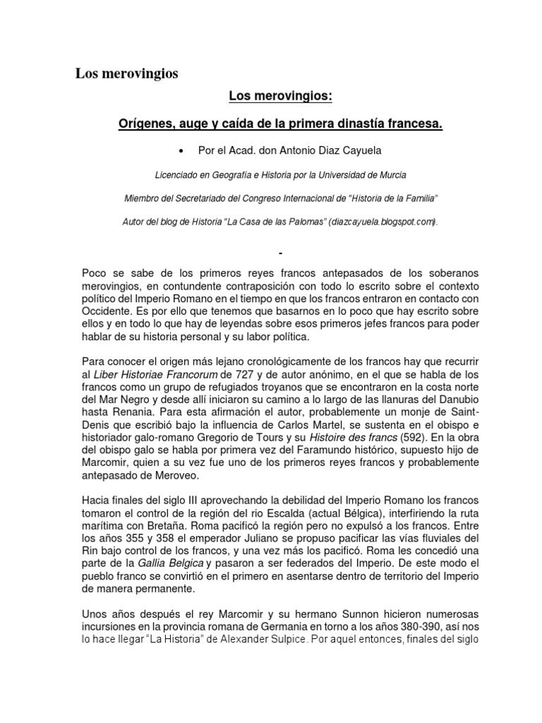 Merovingios y su legado actual | PDF | Francos | Carlomagno