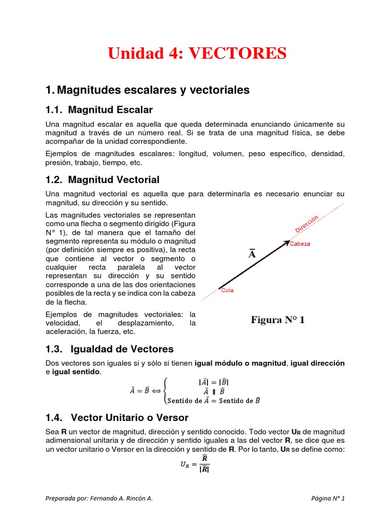 Unidad - 3 - Vectores en Construccion | PDF | Vector Euclidiano ...