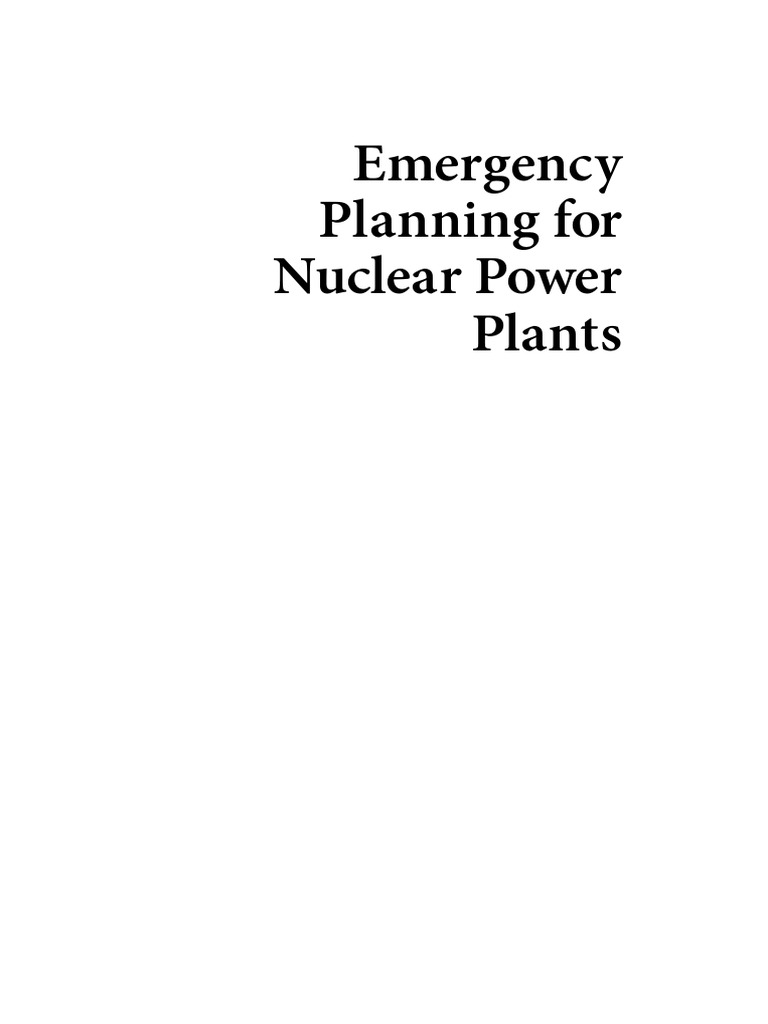 Emergency Planning For Nuclear Power Plants | PDF | Nuclear And ...