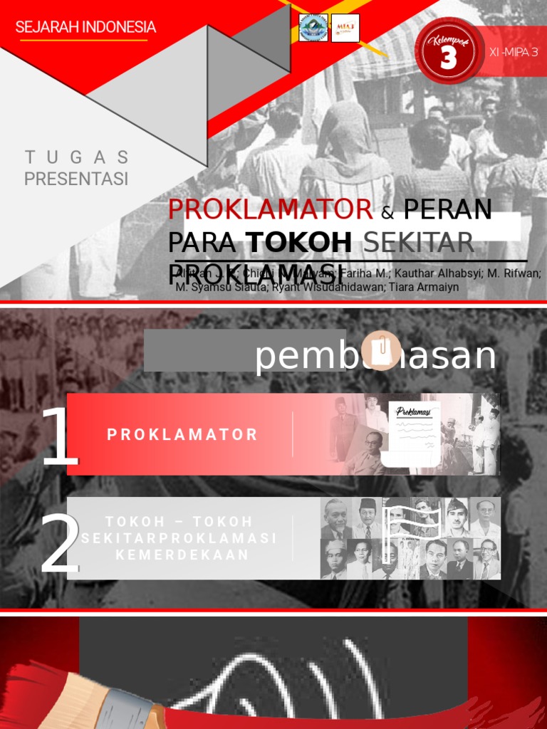 Proklamator Dan Peran para Tokoh Sekitar Proklamasi | PDF
