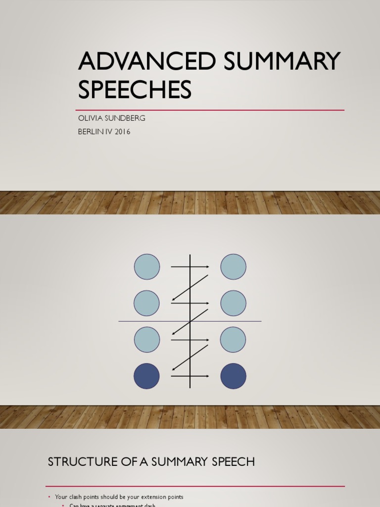 Advanced Summary Speeches | PDF | Cognition | Communication