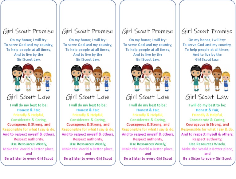 GS Promise-Law Bookmark | PDF | Scouting | Youth Movements