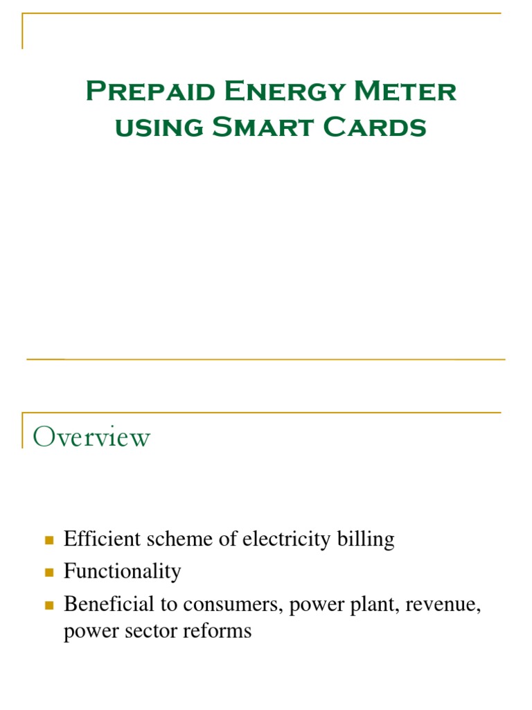 Smart Card Prepaid Energy Meter | PDF | Smart Card | Electronics