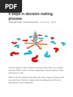Wise Choice Process: Decision-Making Steps | PDF