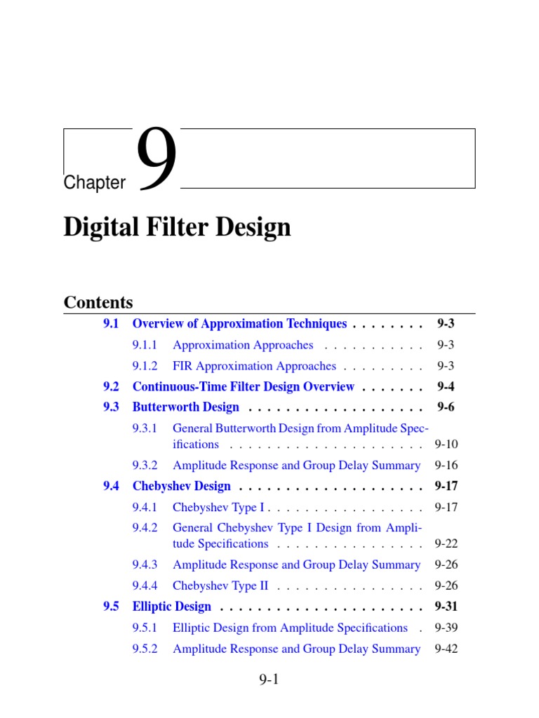 Digital Filter Design | PDF | Systems Theory | Digital Signal Processing
