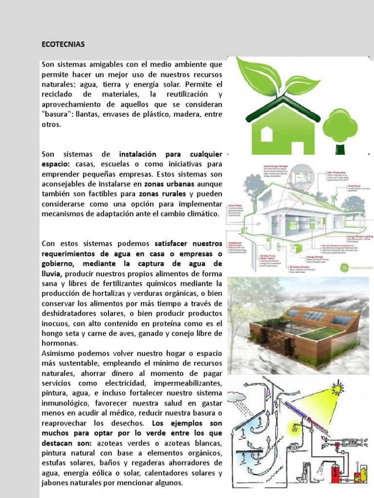 Ecotecnias 1 | PDF | Energía solar | Agua