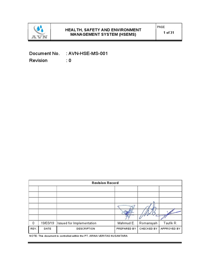 HSE Management System | PDF | Personal Protective Equipment | Risk ...