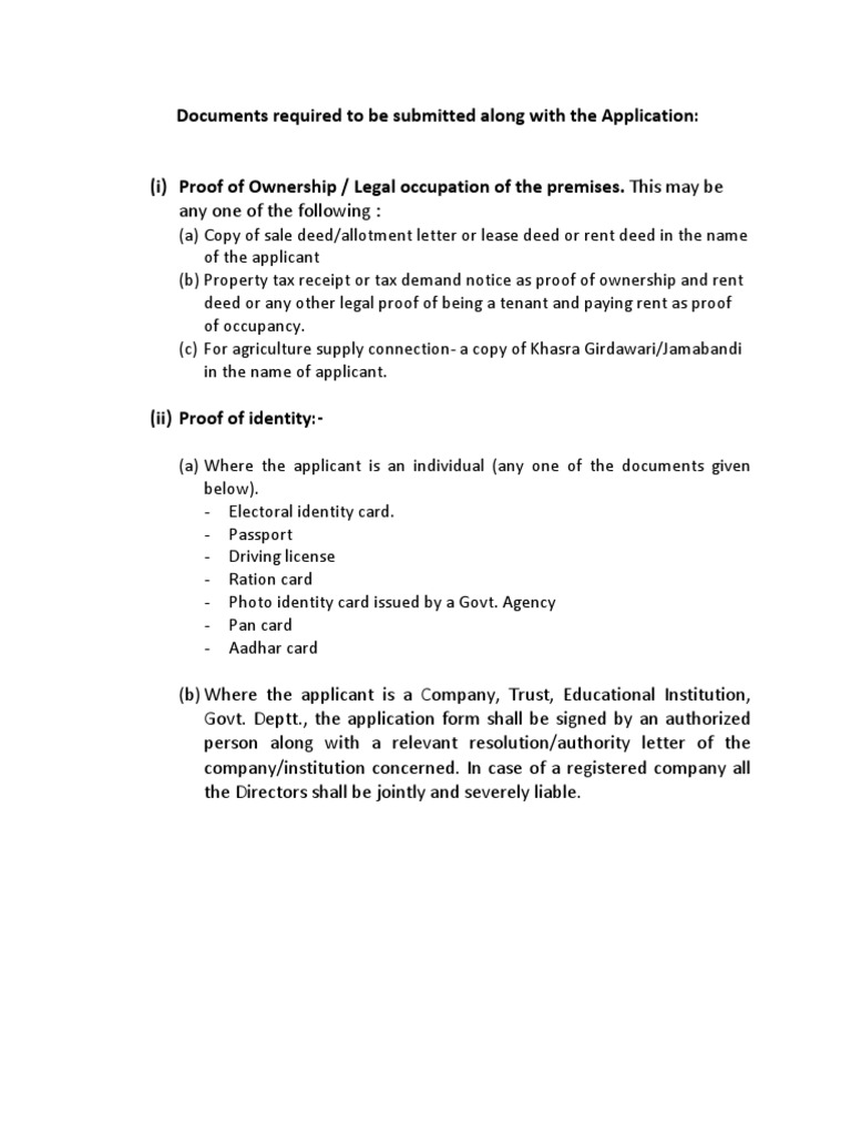 Application Document Requirements | PDF