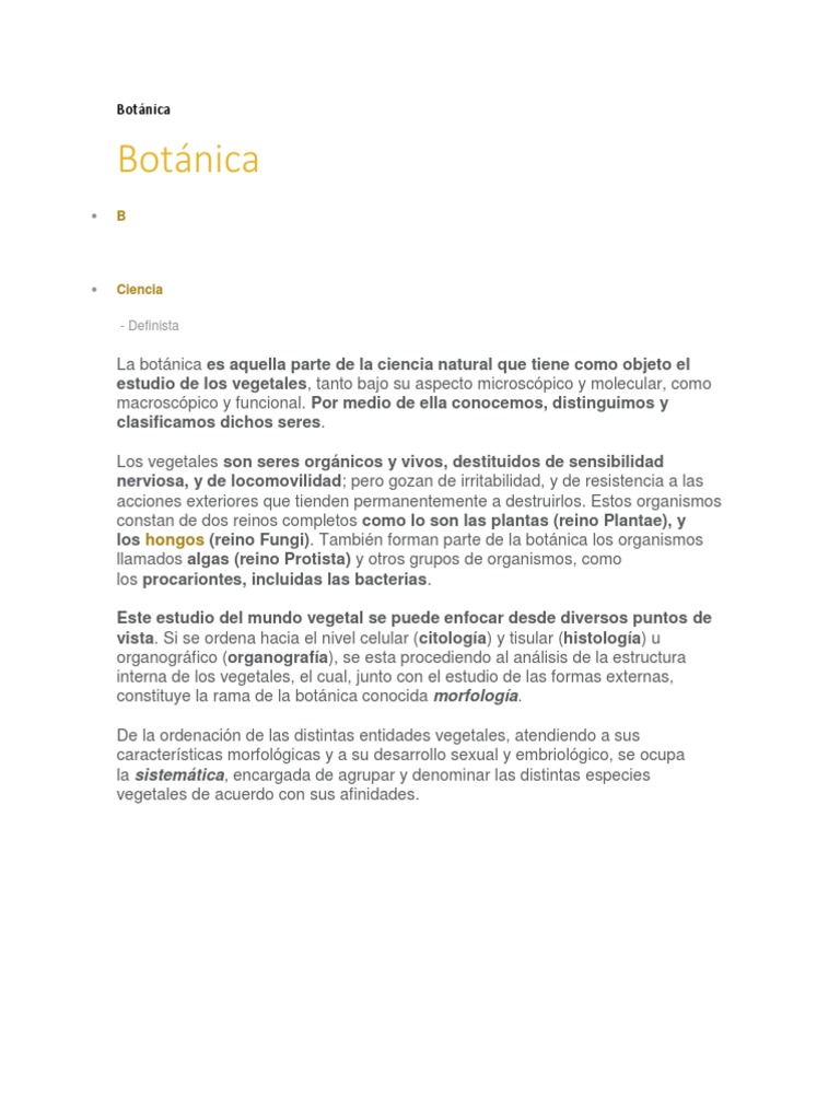 Botanica y Zoología | PDF | Botánica | Plantas