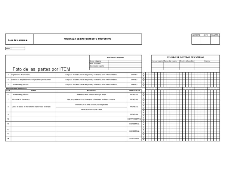 FORMATO TPM Solo | PDF