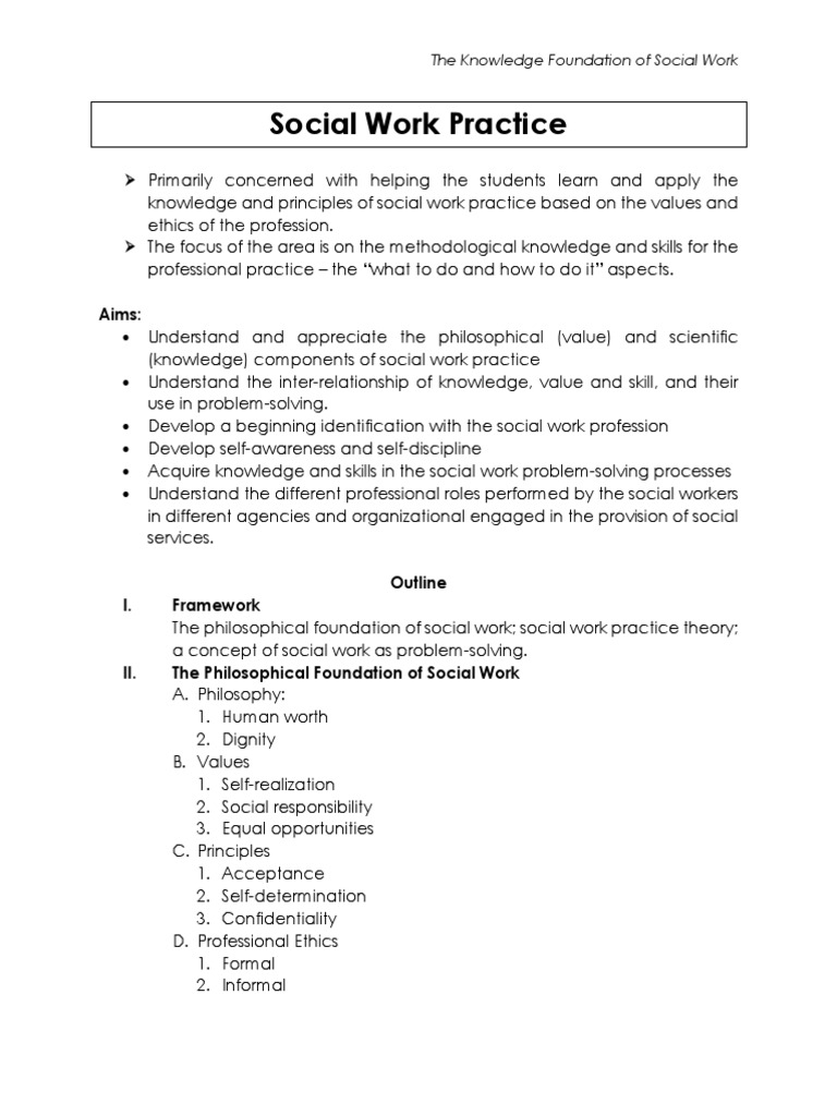 Knowledge Foundations of Social Work | PDF | Social Work | Social Science