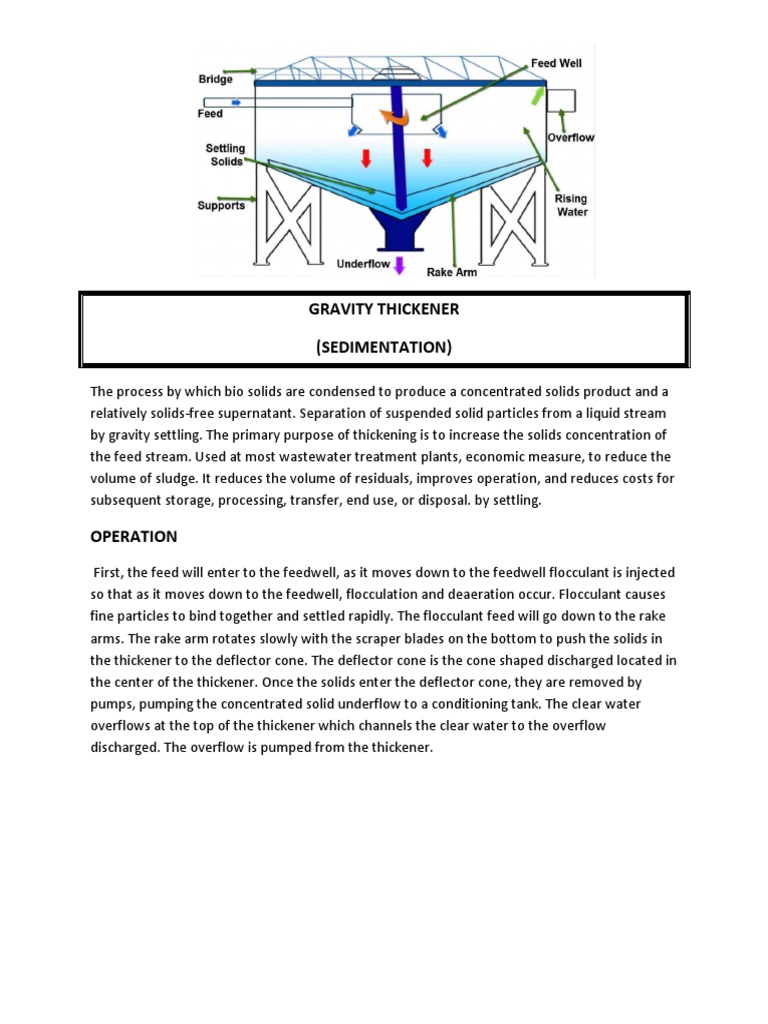 Gravity Thickener | PDF | Filtration | Chemical Engineering
