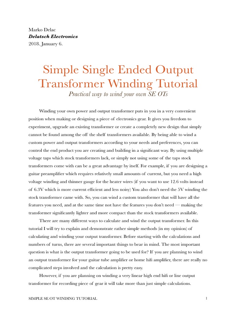 Guide Opt Se | PDF | Transformer | Amplifier