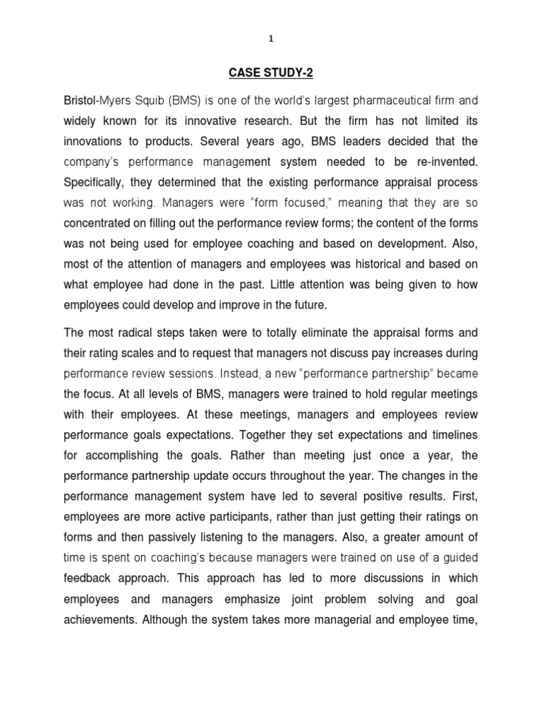 Case Study | PDF | Performance Appraisal | Behavior Modification
