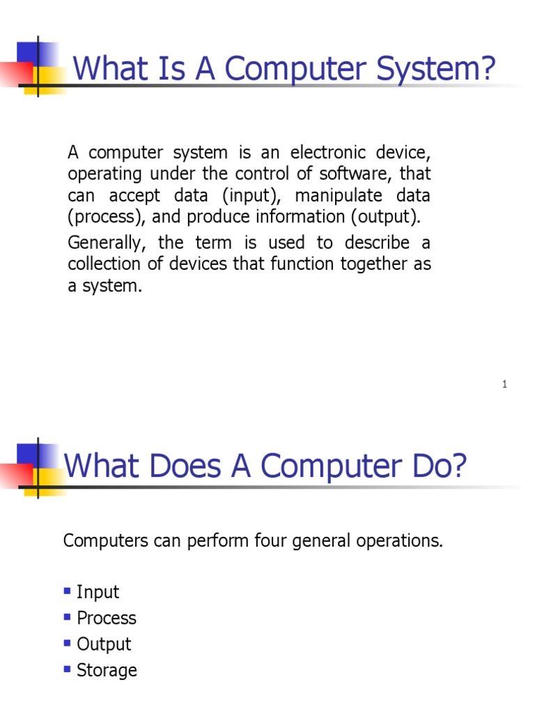 What Is A Computer System? | PDF | Random Access Memory | Floppy Disk