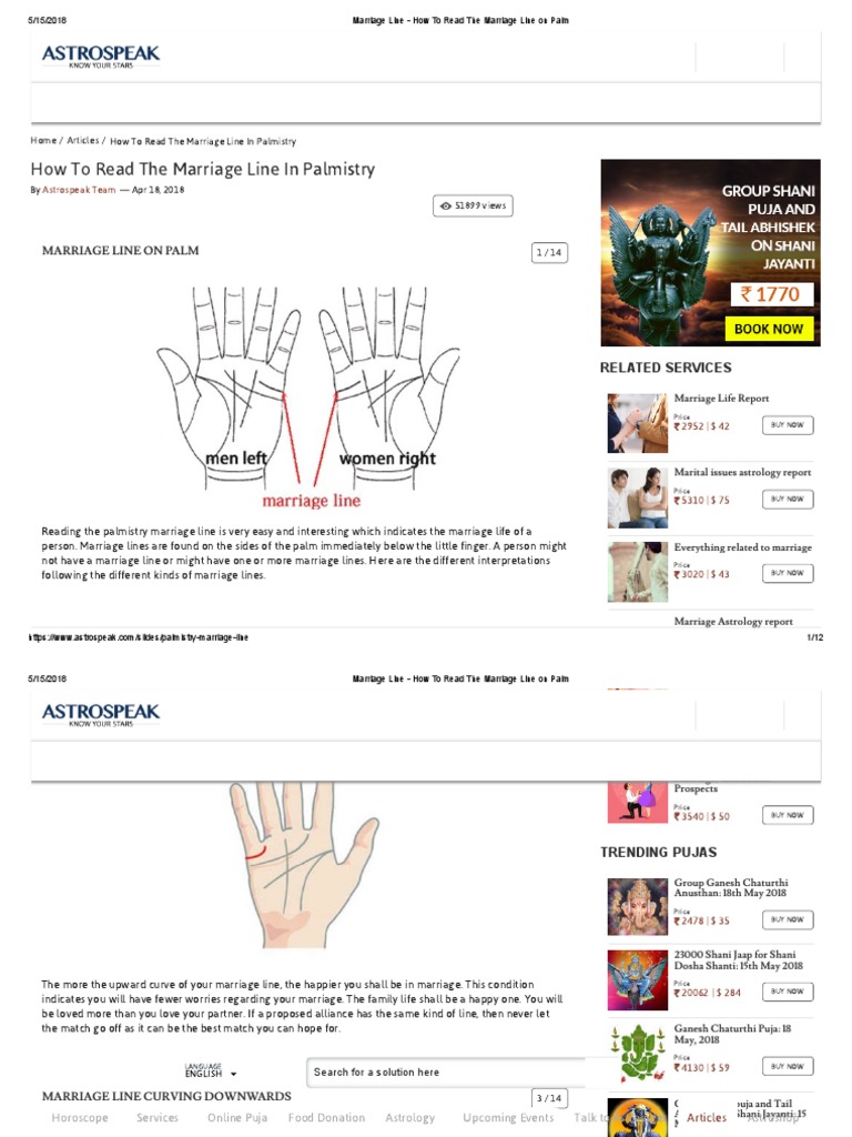 Marriage Line - How To Read The Marriage Line On Palm PDF | PDF ...